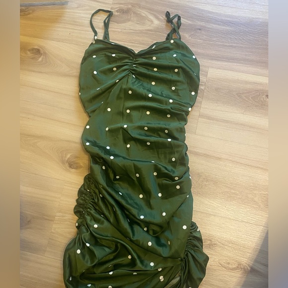 Cider | Dresses | Cider Green Polka Dot Cocktail Dress | Poshmark